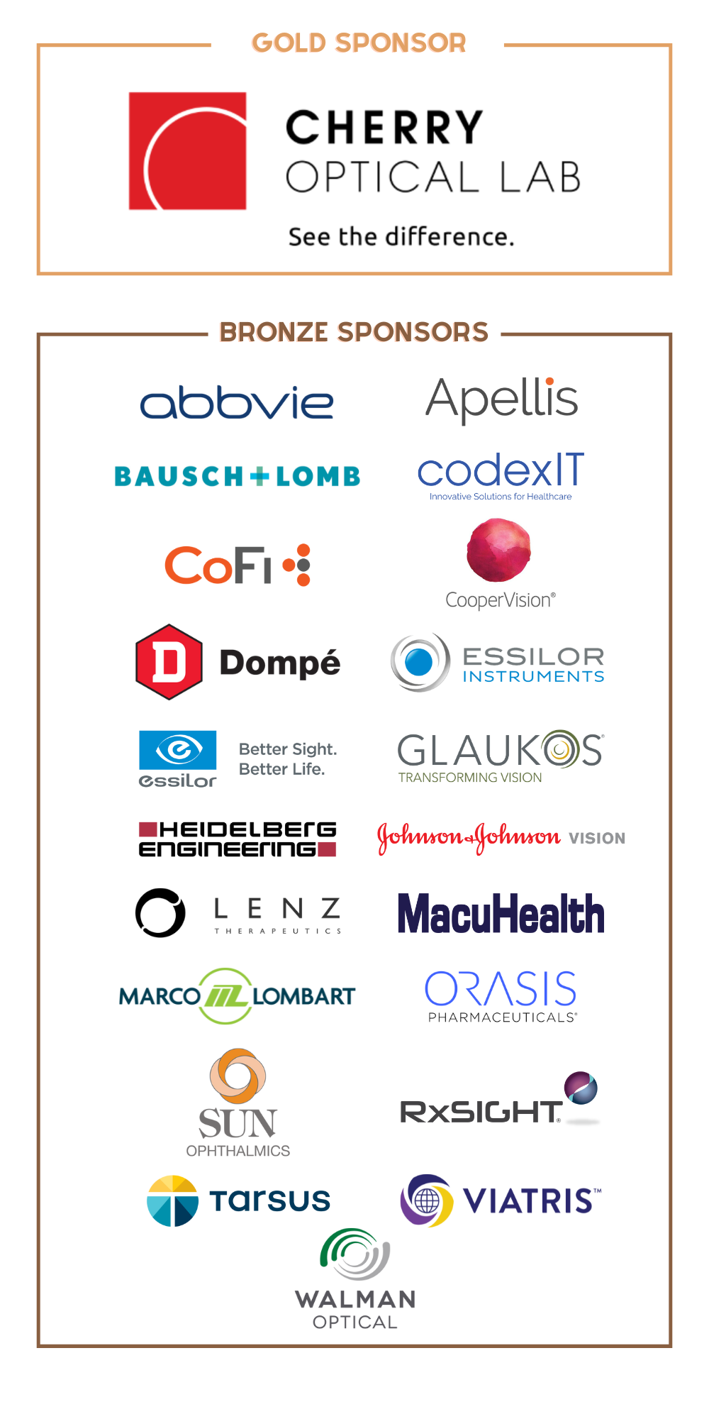 Our 2025 Sponsors - Minnesota Eye Foundation